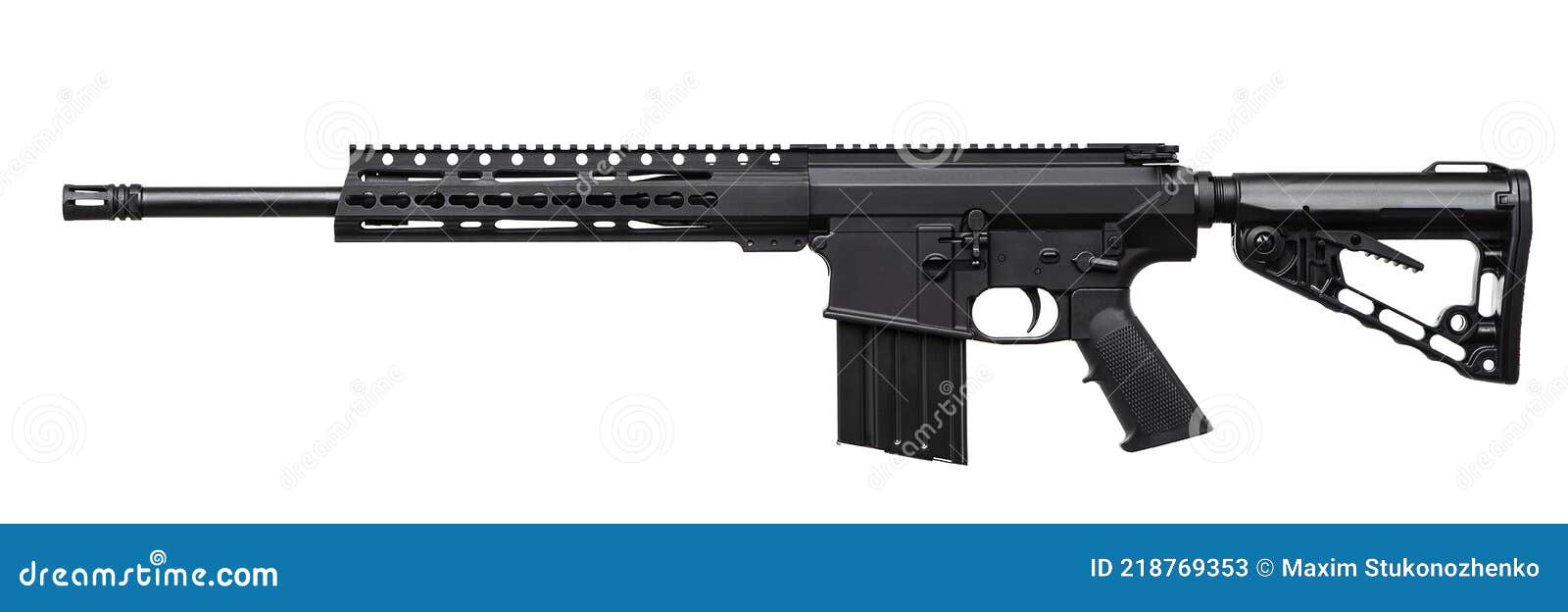Fusil Moderno Aislado Sobre Blanco Imagen de archivo - Imagen de rifle ...