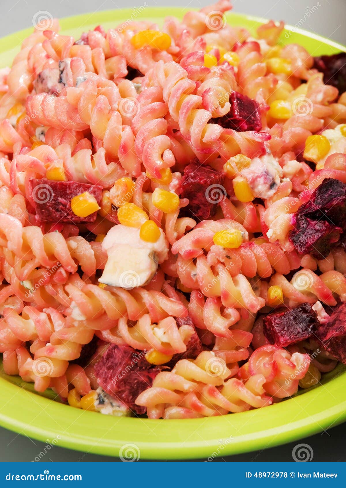Fusilli with blue cheese stock photo. Image of ready - 48972978