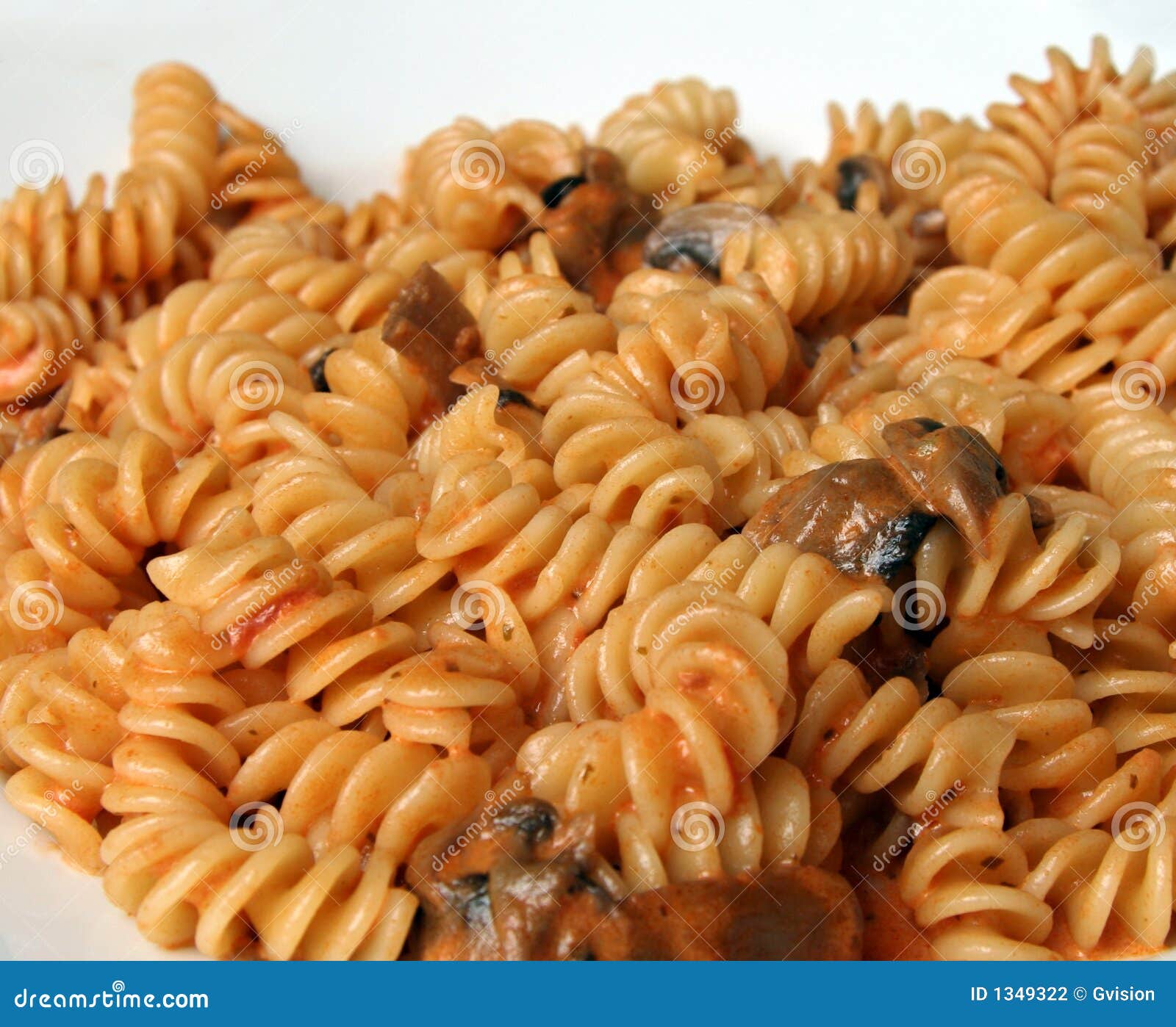 Fusilli Fungi stock photo. Image of fusilli, pasta, catering - 1349322
