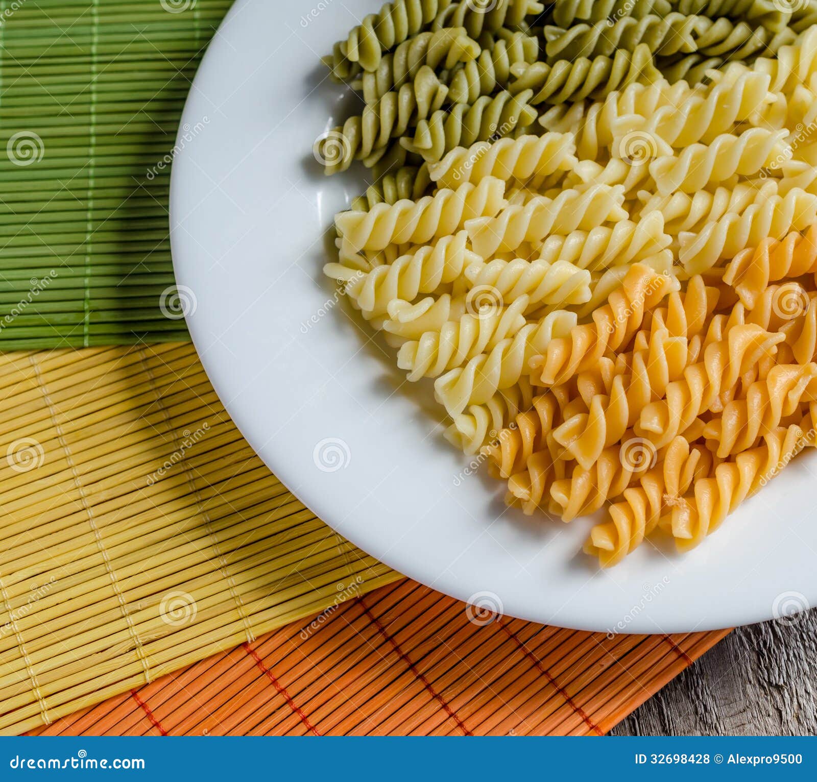 Fusilli pasta stock photo. Image of macaroni, portion - 32698428