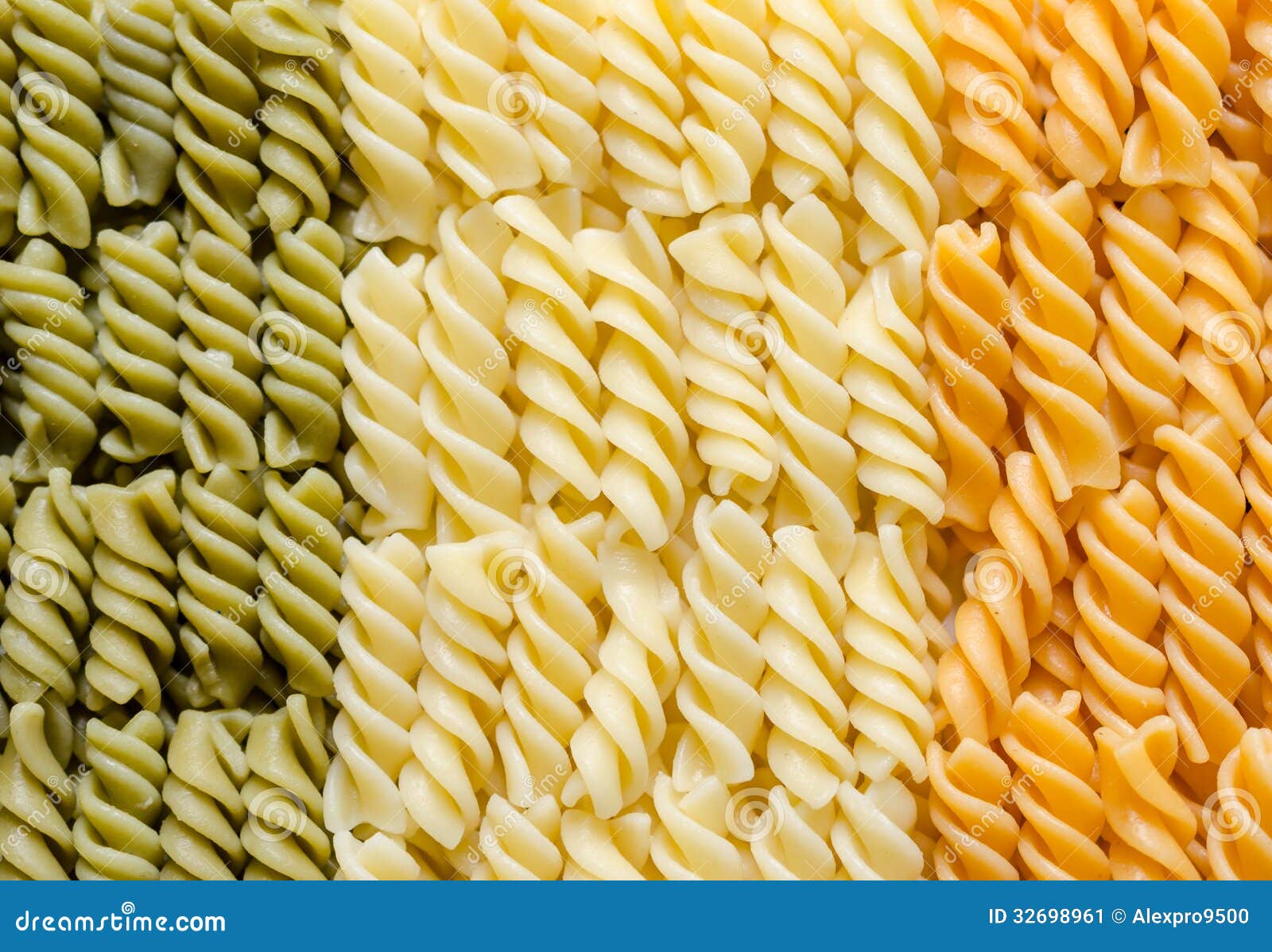 Fusilli pasta italian flag stock image. Image of close - 32698961
