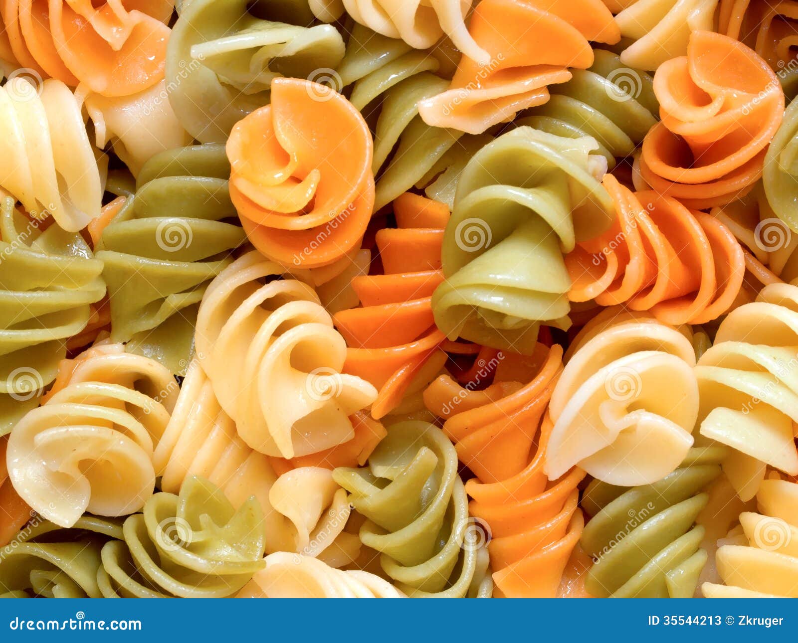 Fusilli pasta salad stock image. Image of food, multicolor - 35544213