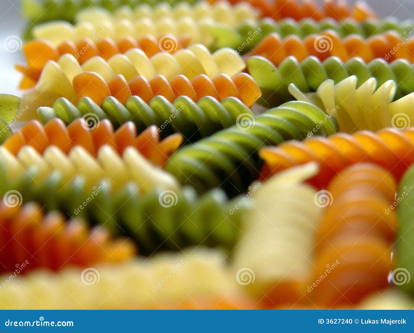 Fusilli Pasta Three Colours 4 Stock Photo - Image of carbohydrate ...