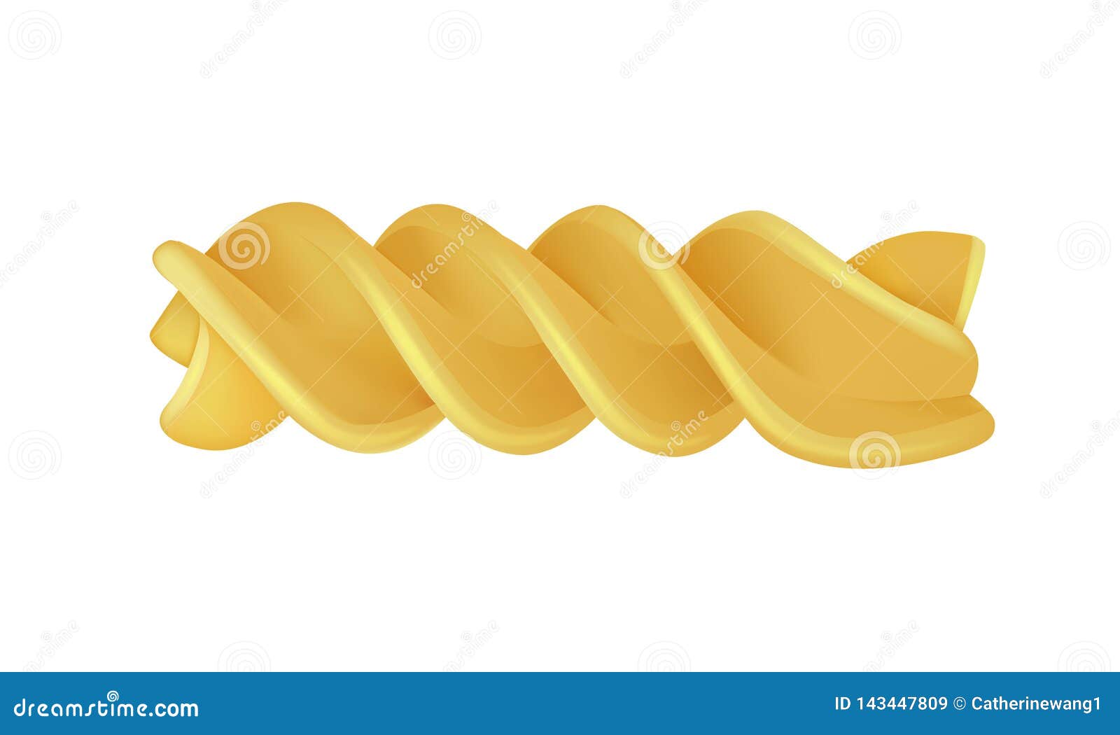 Fusilli Pasta Symbols Or Icons, Hand Drawn Black Line Vector ...