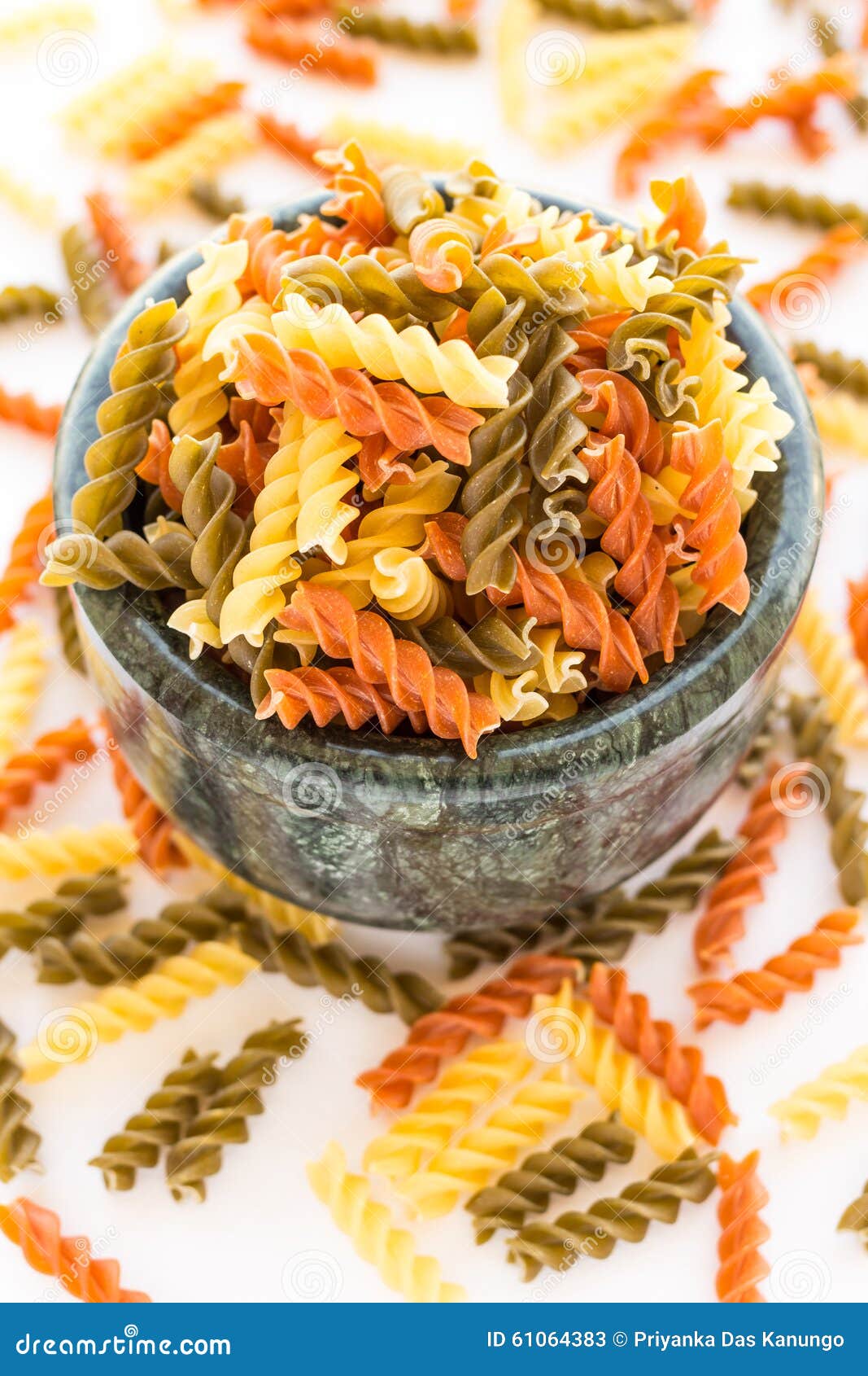 Fusilli or Rotini Pasta stock image. Image of ingredient - 61064383
