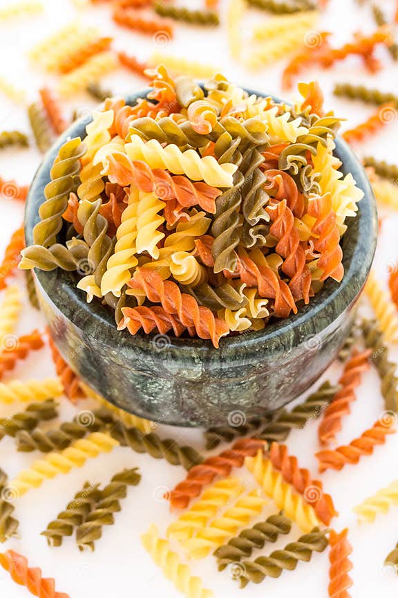 Fusilli or Rotini Pasta stock image. Image of ingredient - 61064383