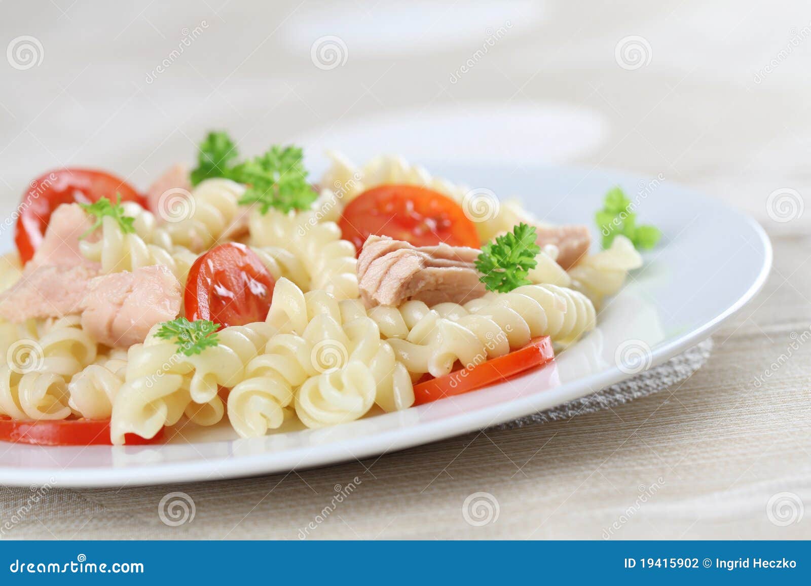 Fusilli with tuna stock photo. Image of delicious, gourmet - 19415902