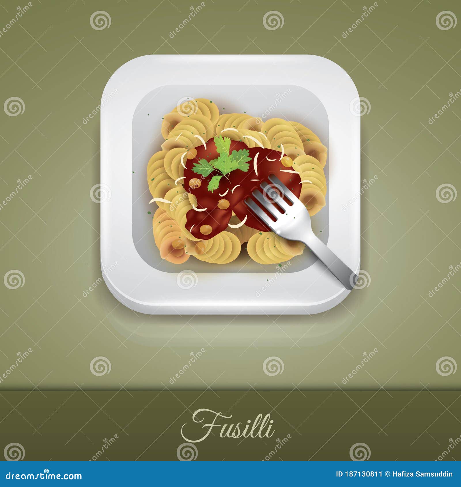 Fusilli. Vector Illustration Decorative Design Stock Vector ...