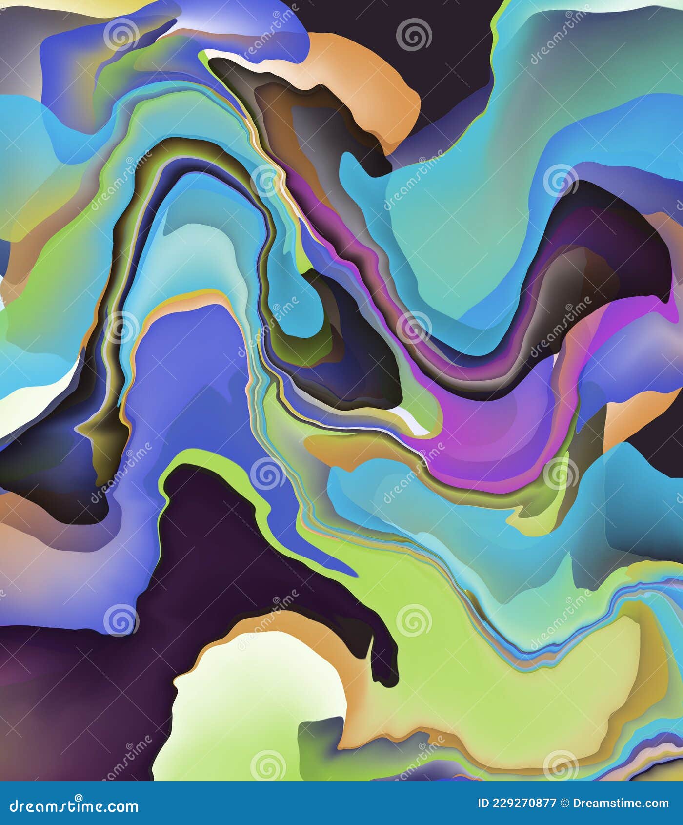 Fusion of colors stock illustration. Illustration of attention - 229270877