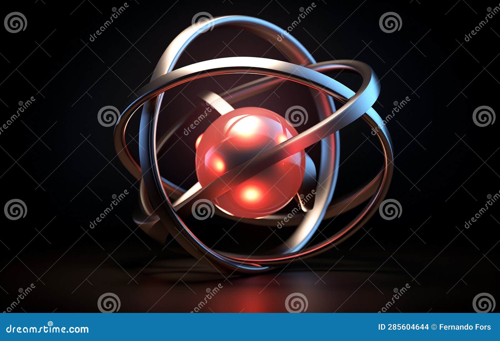 Fusion Cosmos Mark: AI-Rendered 3D Atomic Galactic Logo Stock ...
