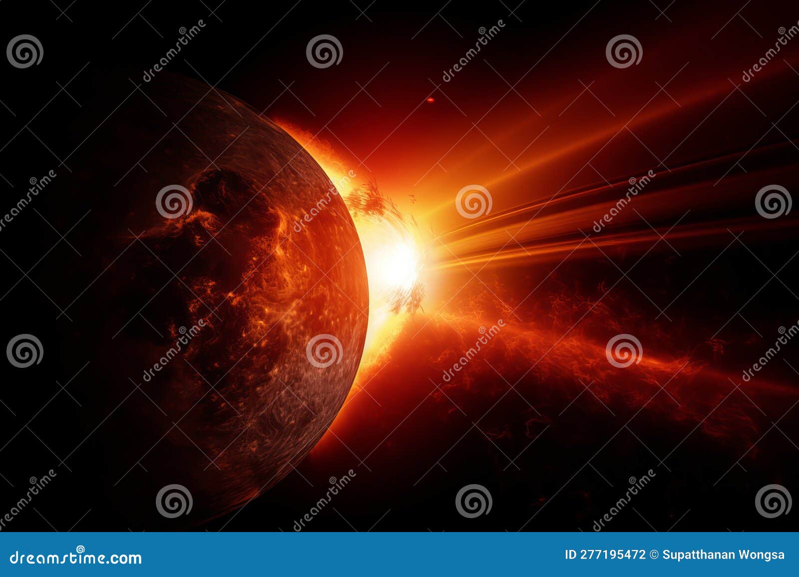 Fusion Fire and Earth Dramatic Background from Generative Ai Stock ...