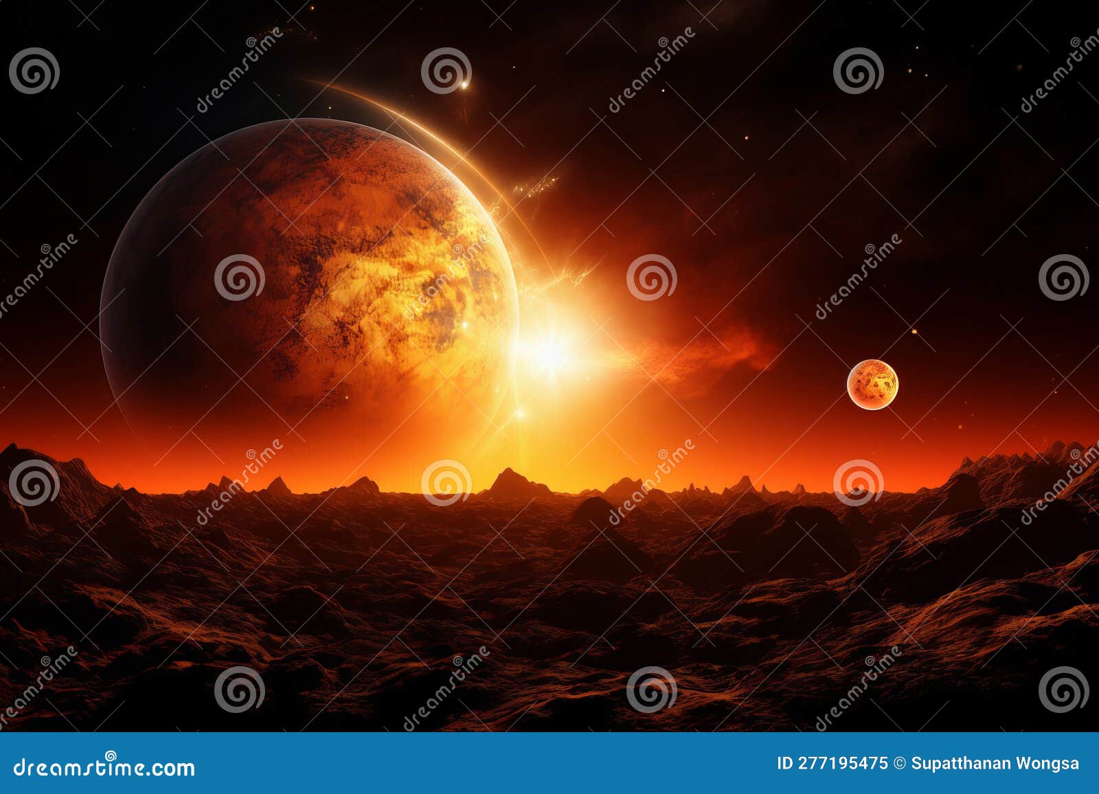 Fusion Fire and Earth Dramatic Background from Generative Ai Stock ...
