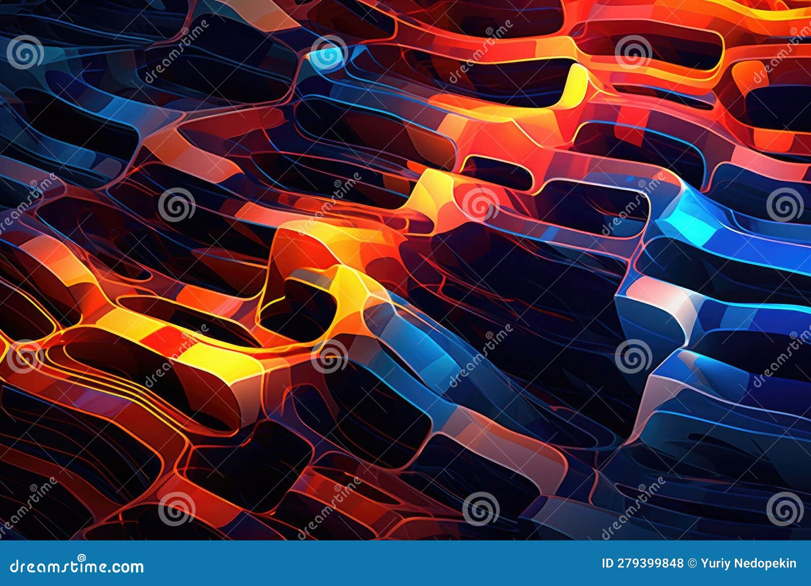 Fusion of Geometric Shapes, Metallic Surfaces, and Illuminated Lines ...