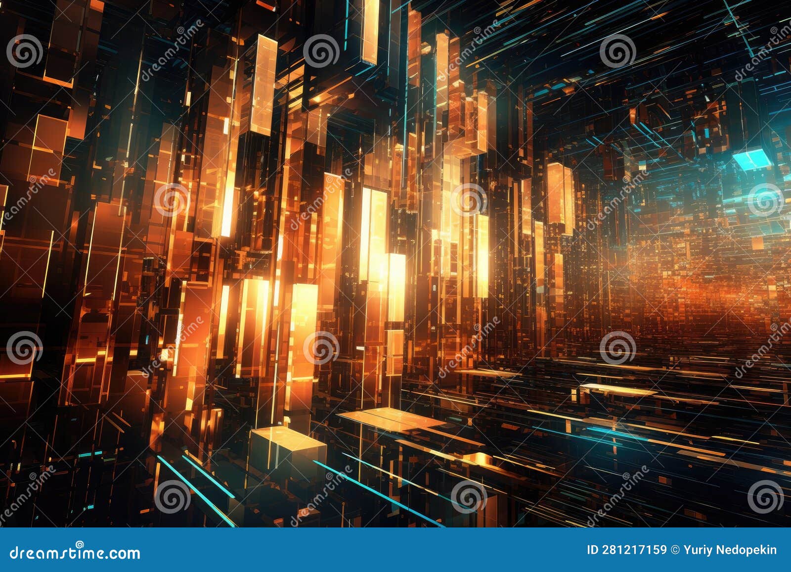 Fusion of Geometric Shapes, Metallic Surfaces, and Illuminated Lines ...