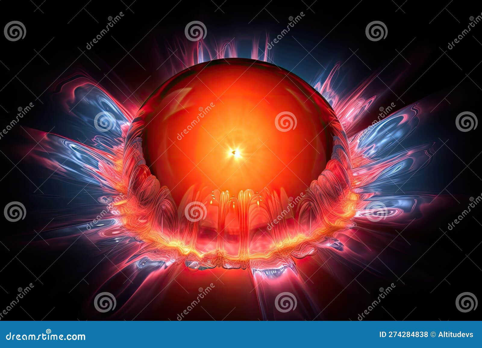 The Fusion of Hydrogen into Helium in the Core of a Star, Bringing it ...