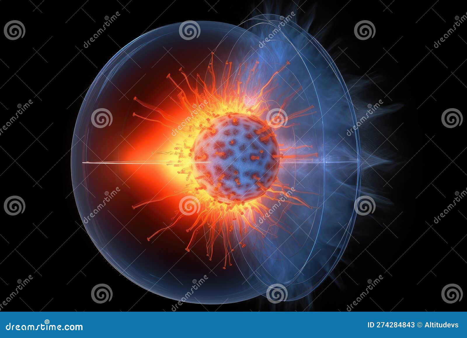 The Fusion of Hydrogen into Helium in the Core of a Star, Bringing it ...