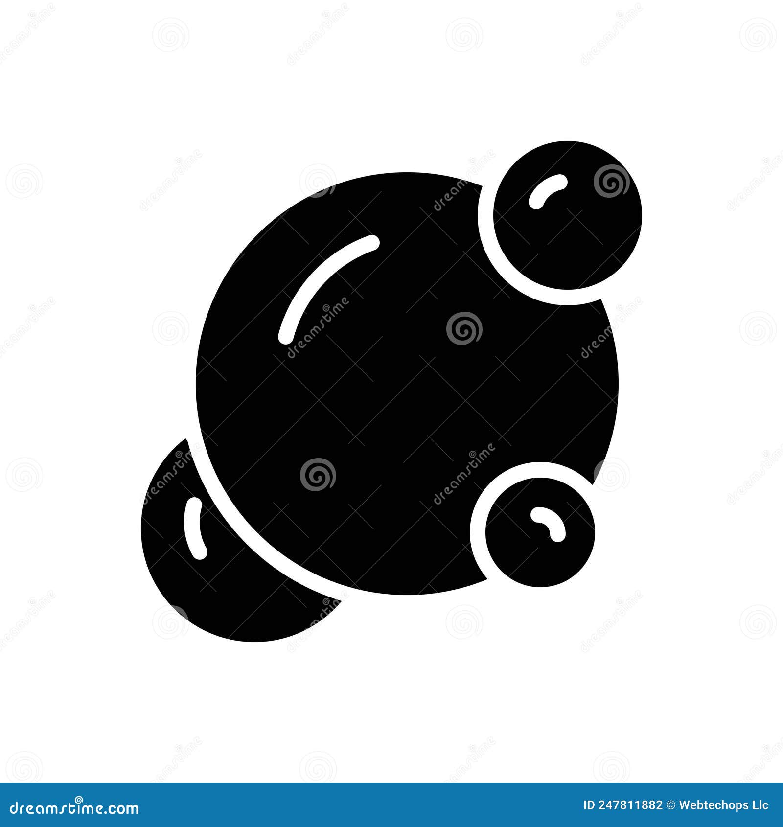 Black Solid Icon for Fusion, Nuclear and Molecular Stock Vector ...