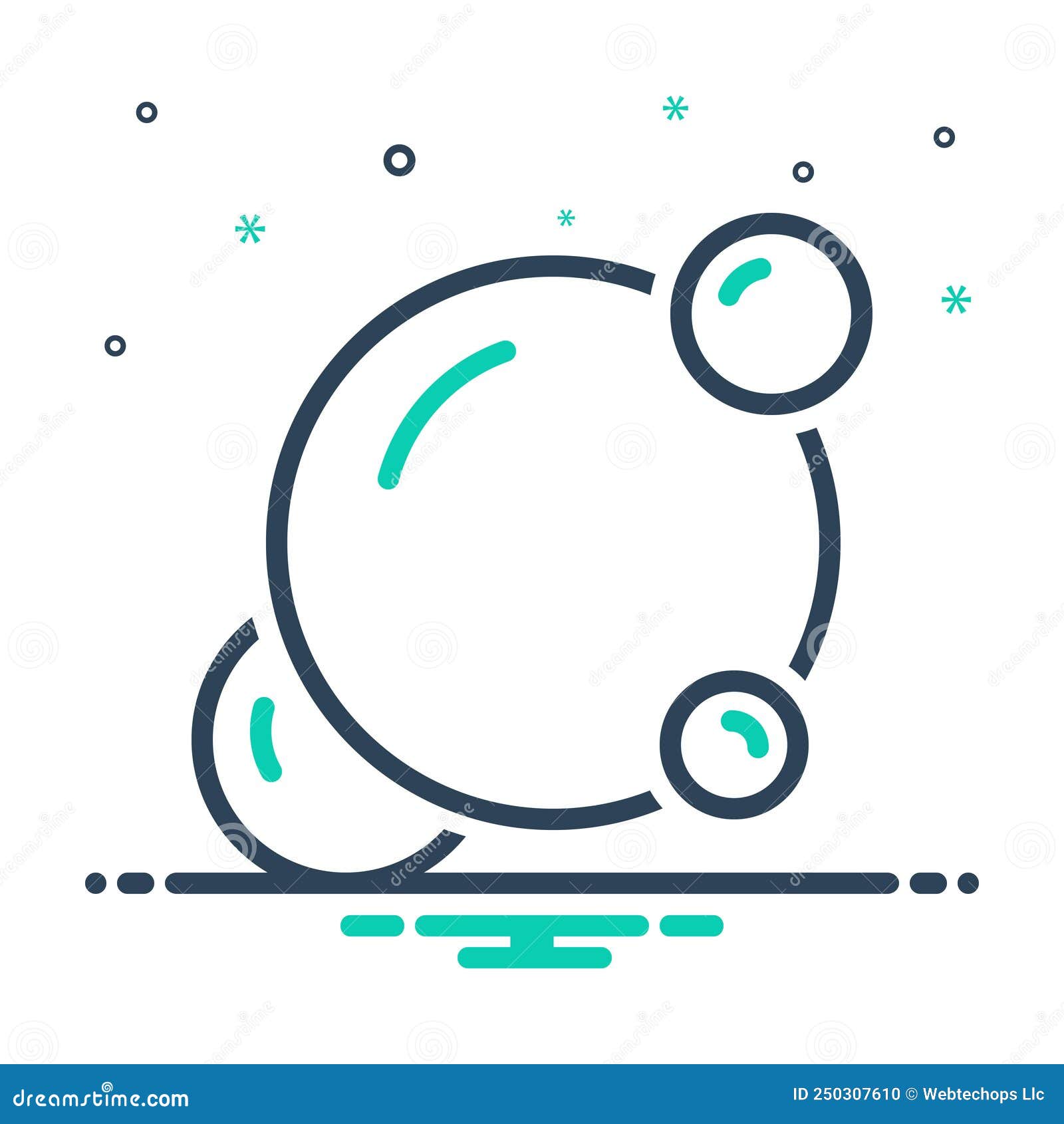 Mix Icon for Fusion, Nuclear and Molecular Stock Vector - Illustration ...