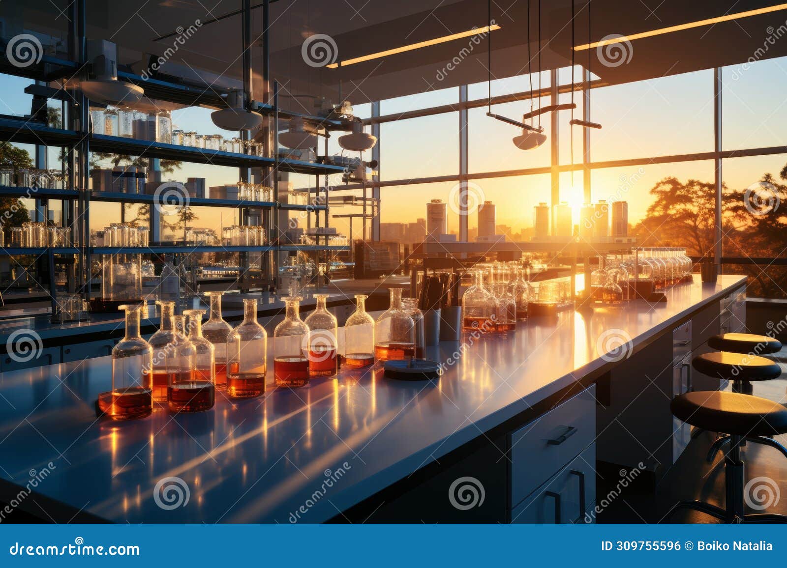 Fusion of Modern Technology and Nature Sunlight through Glass Walls of ...