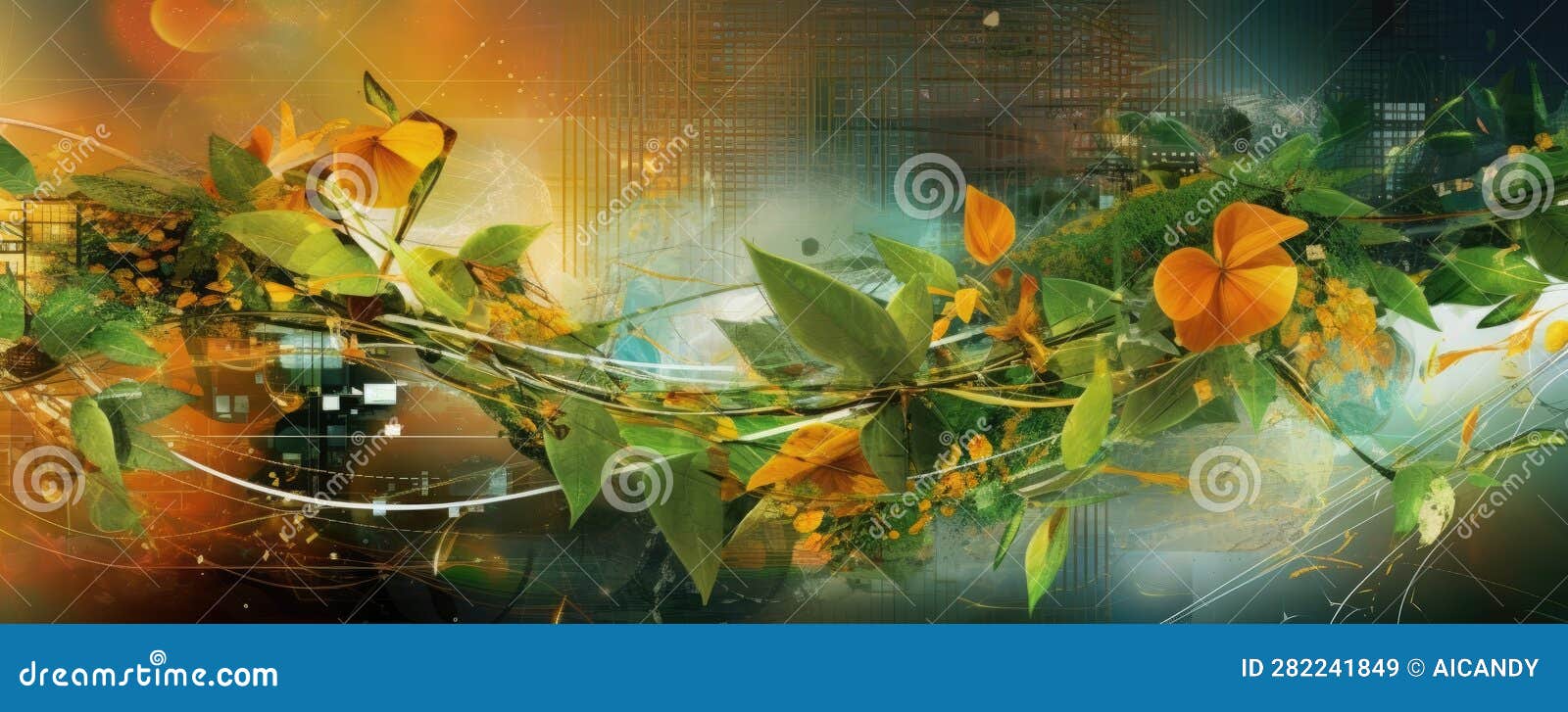 Fusion of Natural Elements and Technological Circuits on an Abstract ...