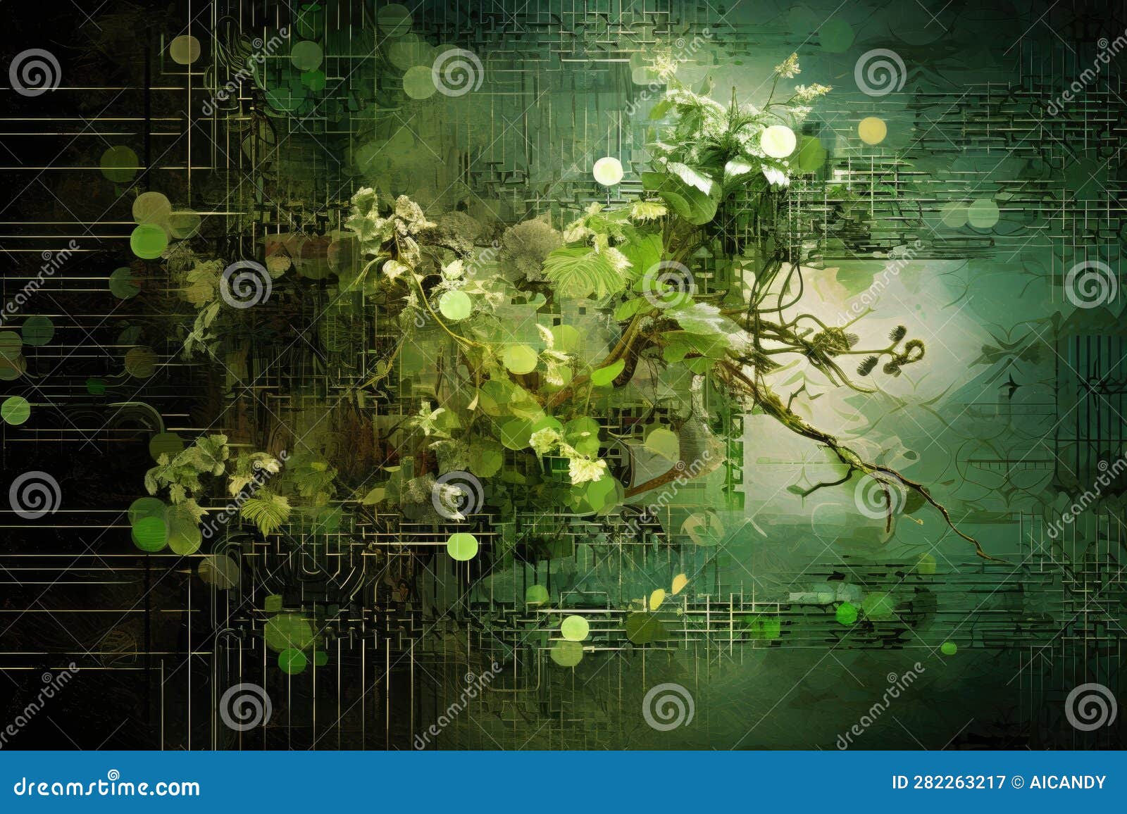 Fusion of Natural Elements and Technological Circuits on an Abstract ...