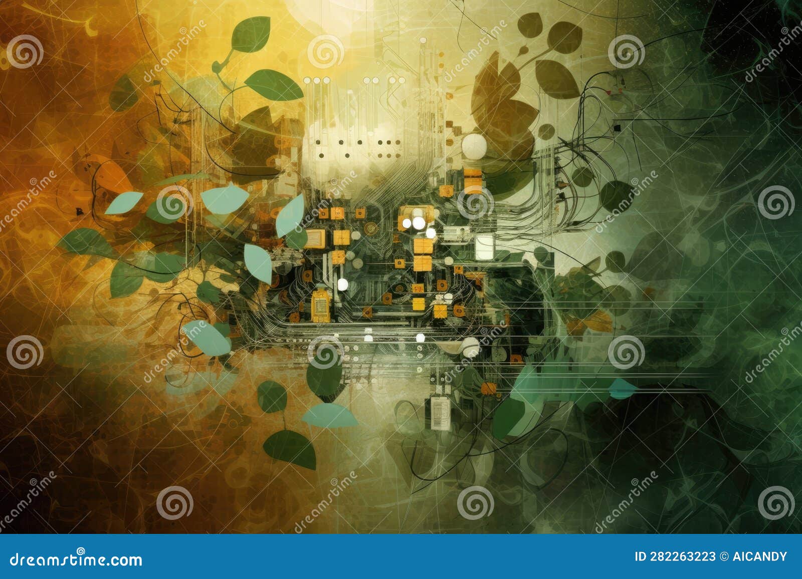 Fusion of Natural Elements and Technological Circuits on an Abstract ...