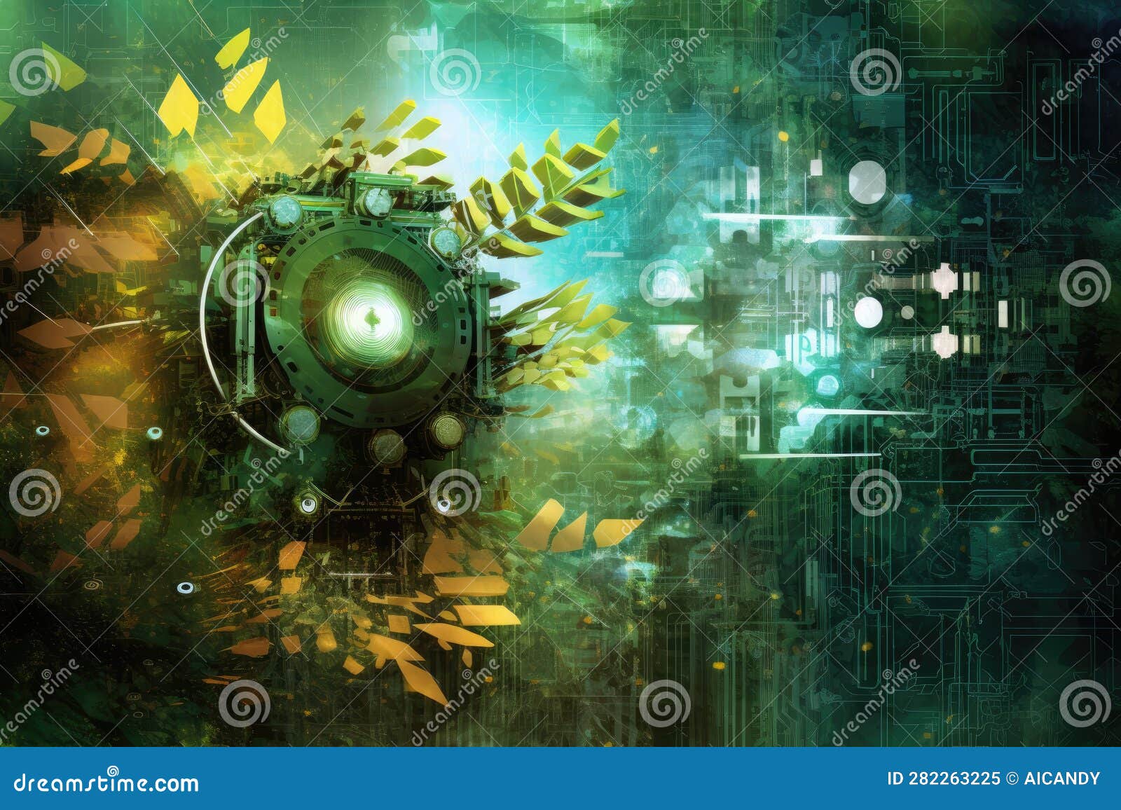 Fusion of Natural Elements and Technological Circuits on an Abstract ...