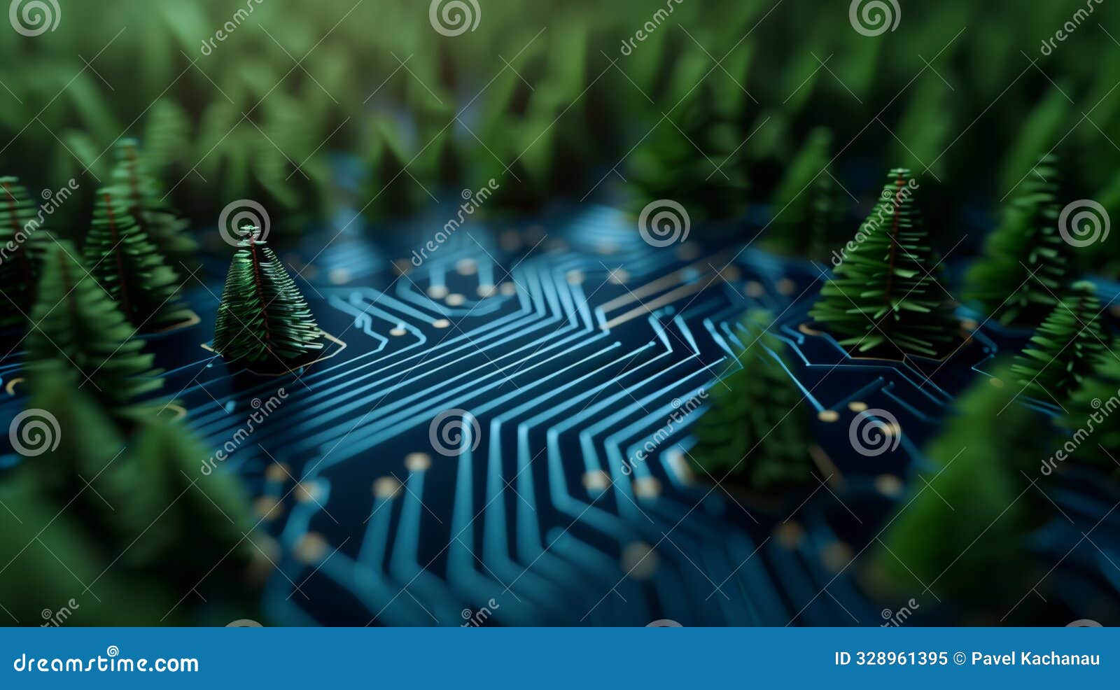 A Fusion of Nature and Technology with Trees and Circuit Patterns ...