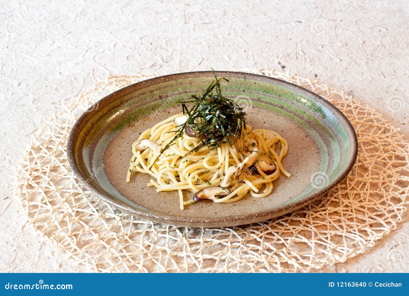 Fusion - Pasta in Japanese Style Stock Photo - Image of japan, lunch ...