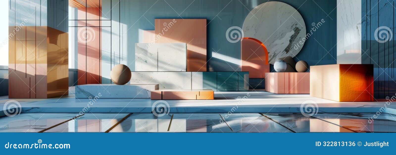 Cubist Style Interpretations Of Majestic Alps. Stock Photography ...