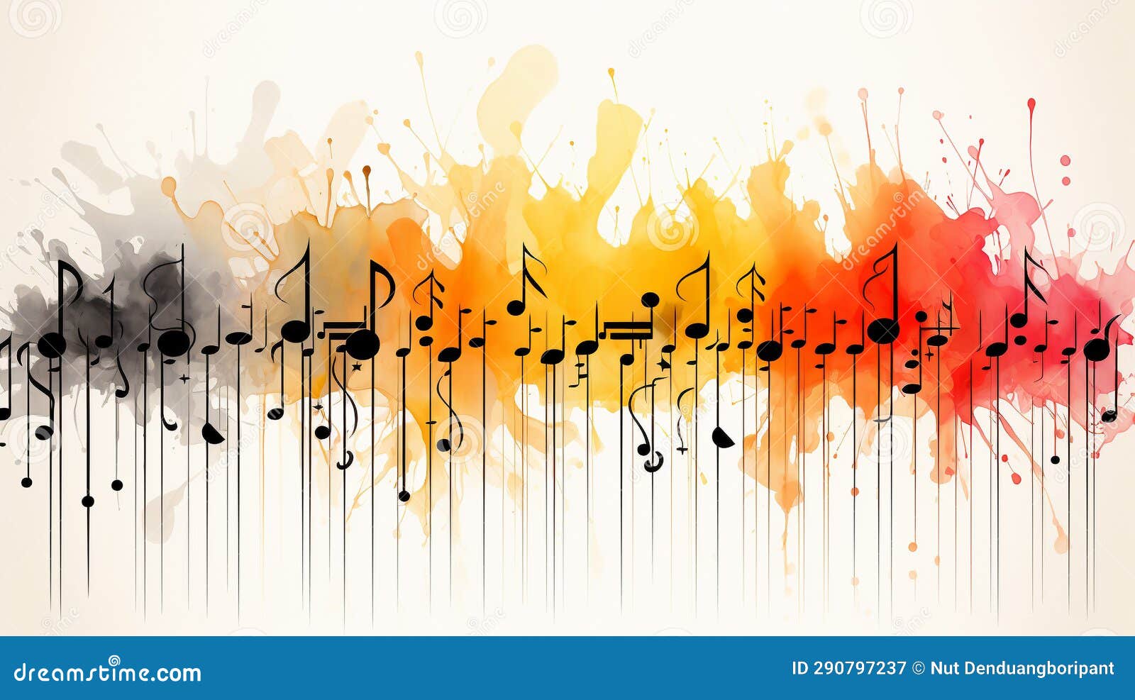 Harmonious Ink: Abstract Art Inspired by the Melody of Music Stock ...