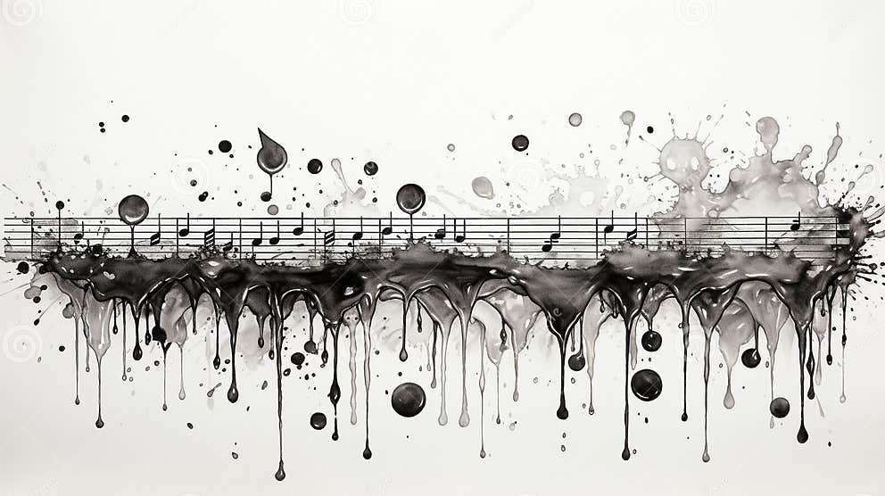 Harmonious Ink: Abstract Art Inspired by the Melody of Music Stock ...