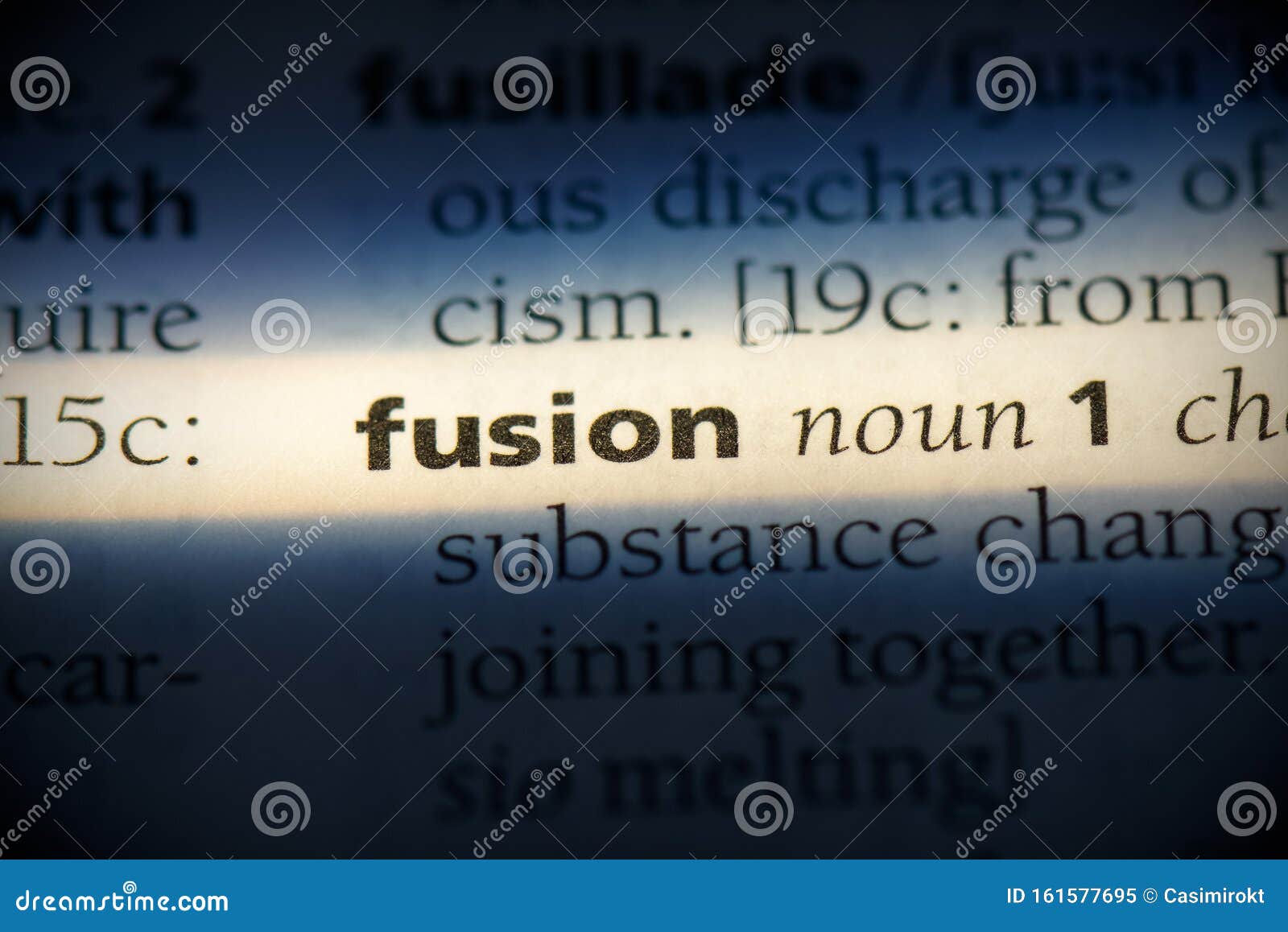 Fusion stock image. Image of idea, meaning, close, etymology - 161577695