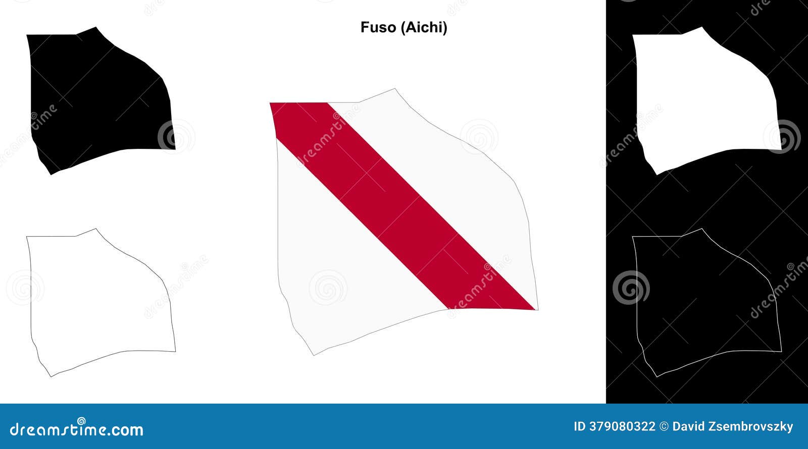 Fuso Outline Map Vector Illustration | CartoonDealer.com #379080322