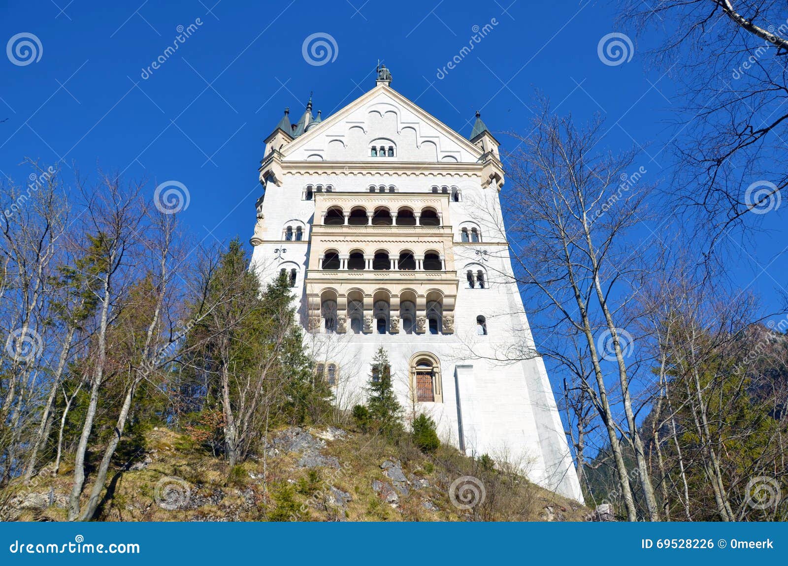 Fussen Bavaria, Germany: March 21, 2014 - Side View of Neuschwanstein ...