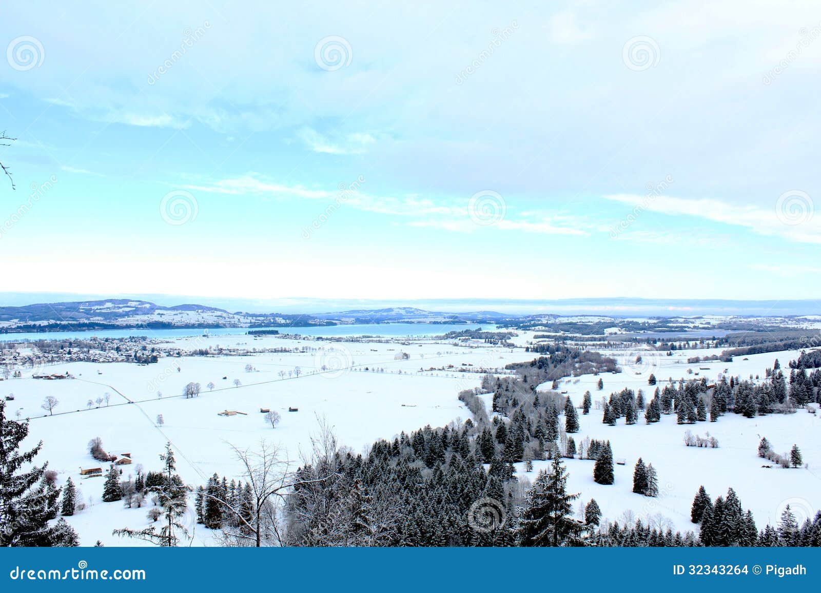 Fussen lake in winter stock photo. Image of europa, europe - 32343264