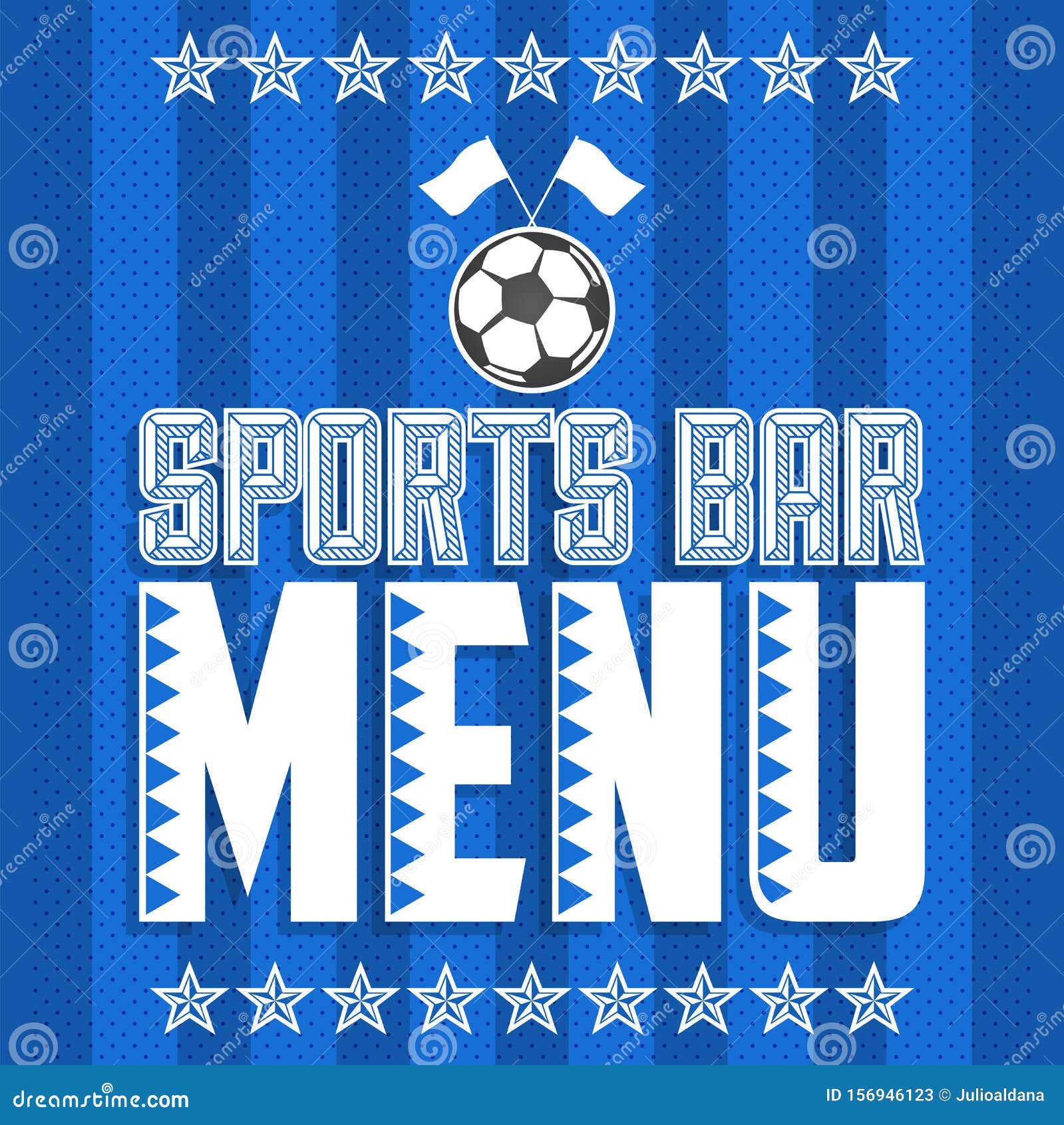 Sports Bar Menu Cover Design Template, Soccer Themed Restaurant Stock ...