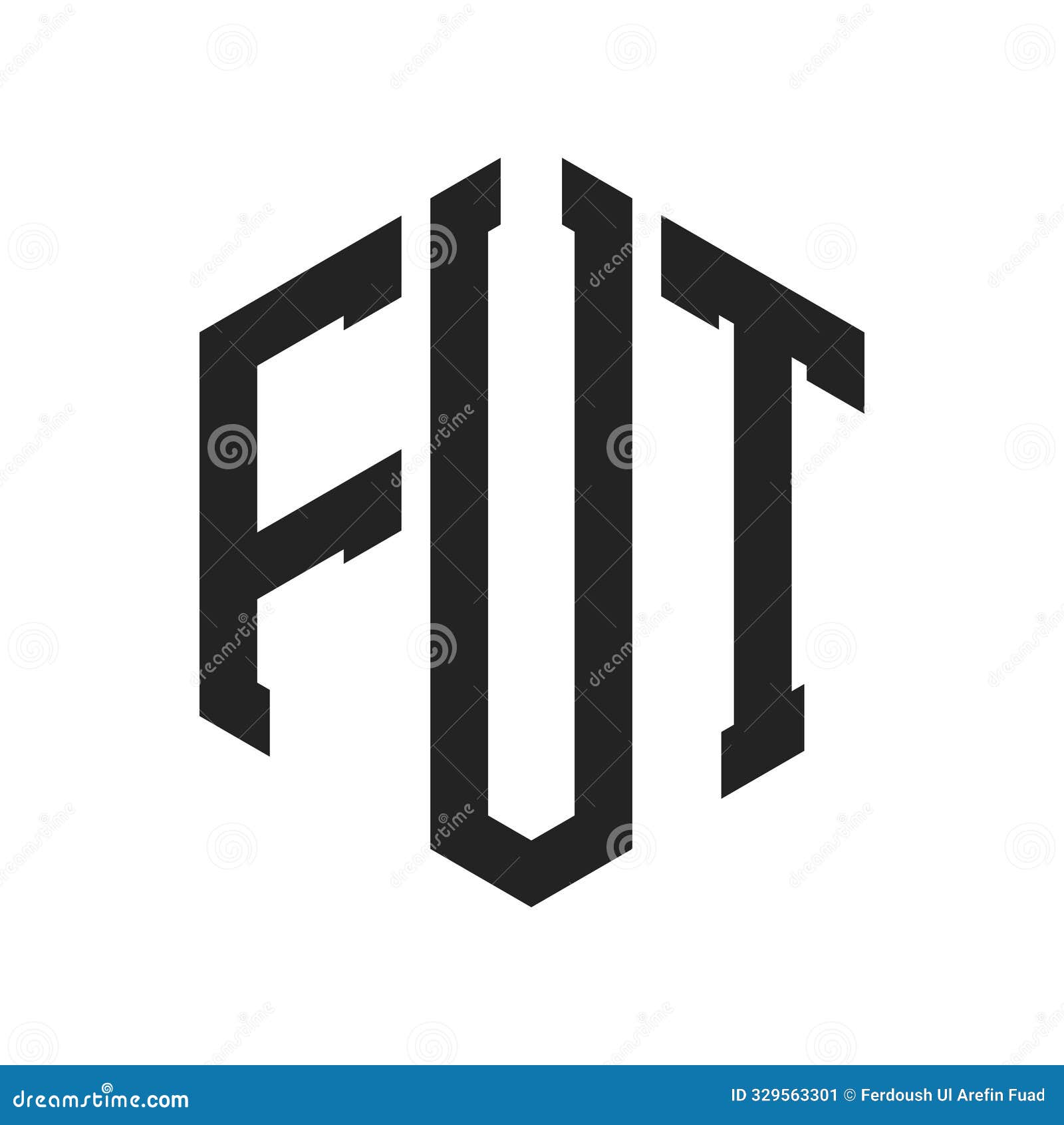 FUT Logo Design. Initial Letter FUT Monogram Logo Using Hexagon Shape ...