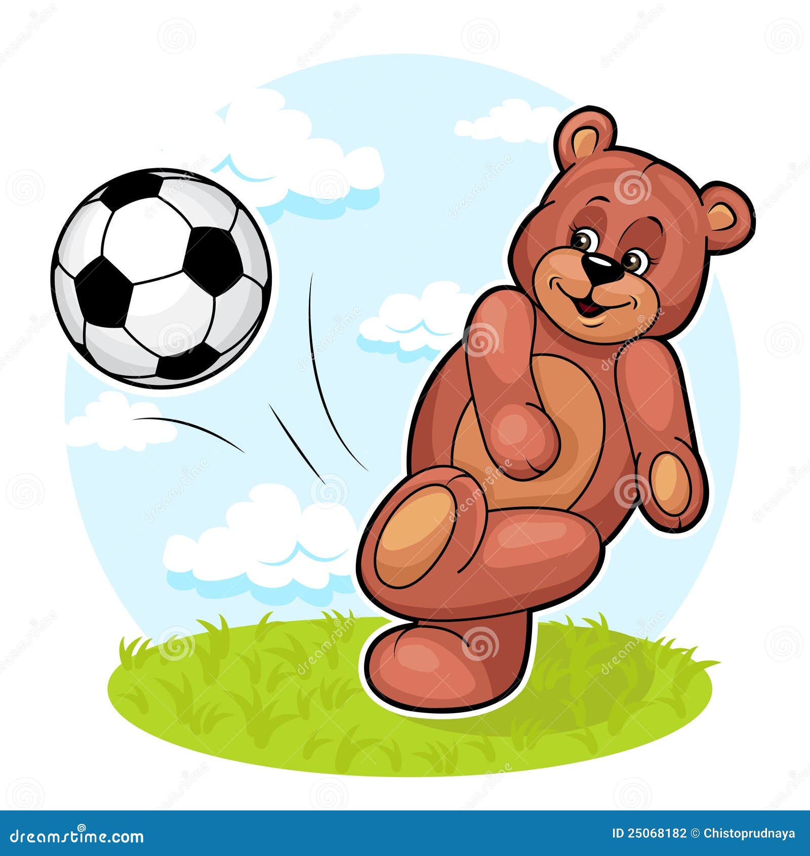 Futbolista del oso ilustración del vector. Ilustración de fondo - 25068182