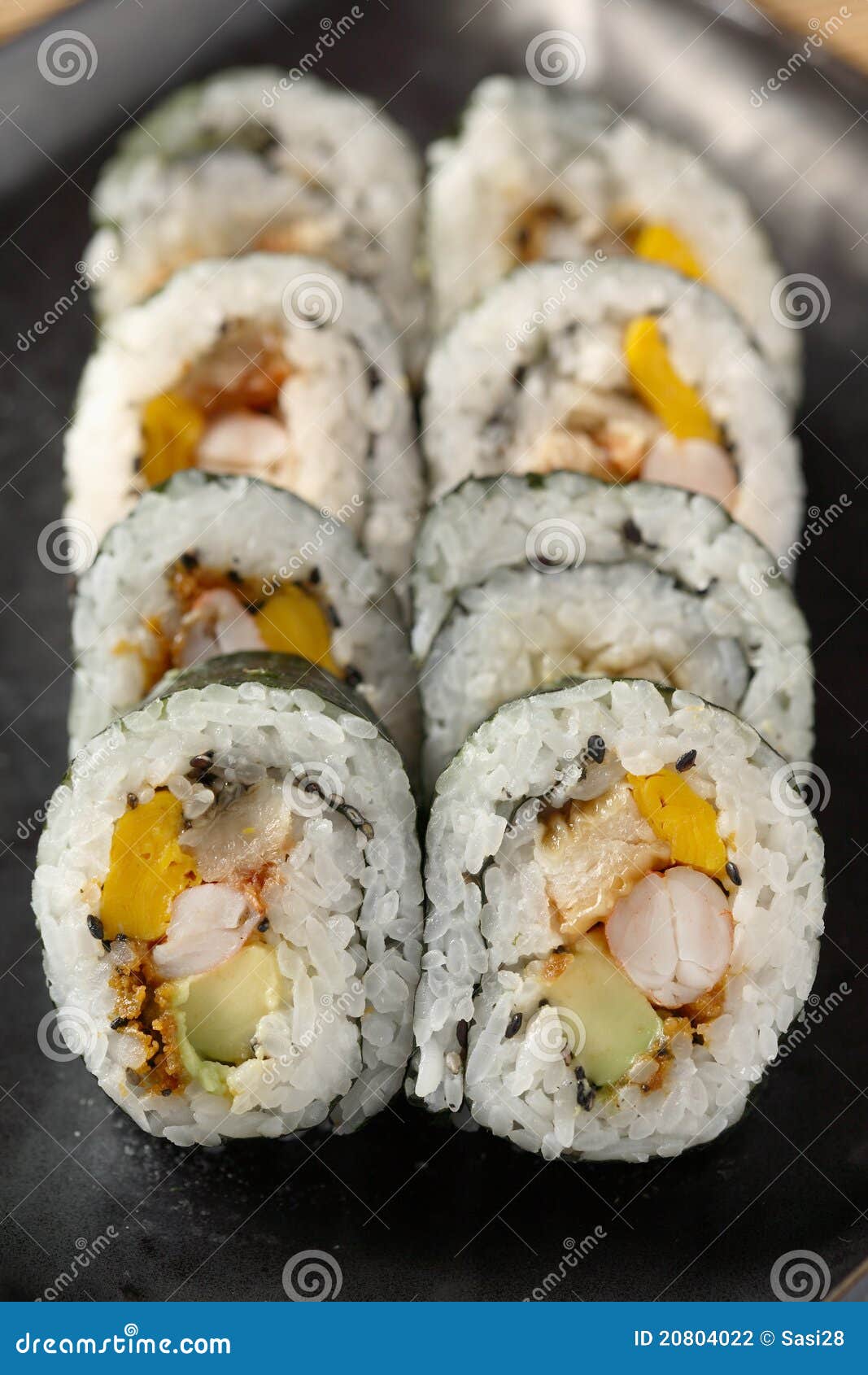 Futomaki Roll stock photo. Image of maki, sushi, rice - 20804022