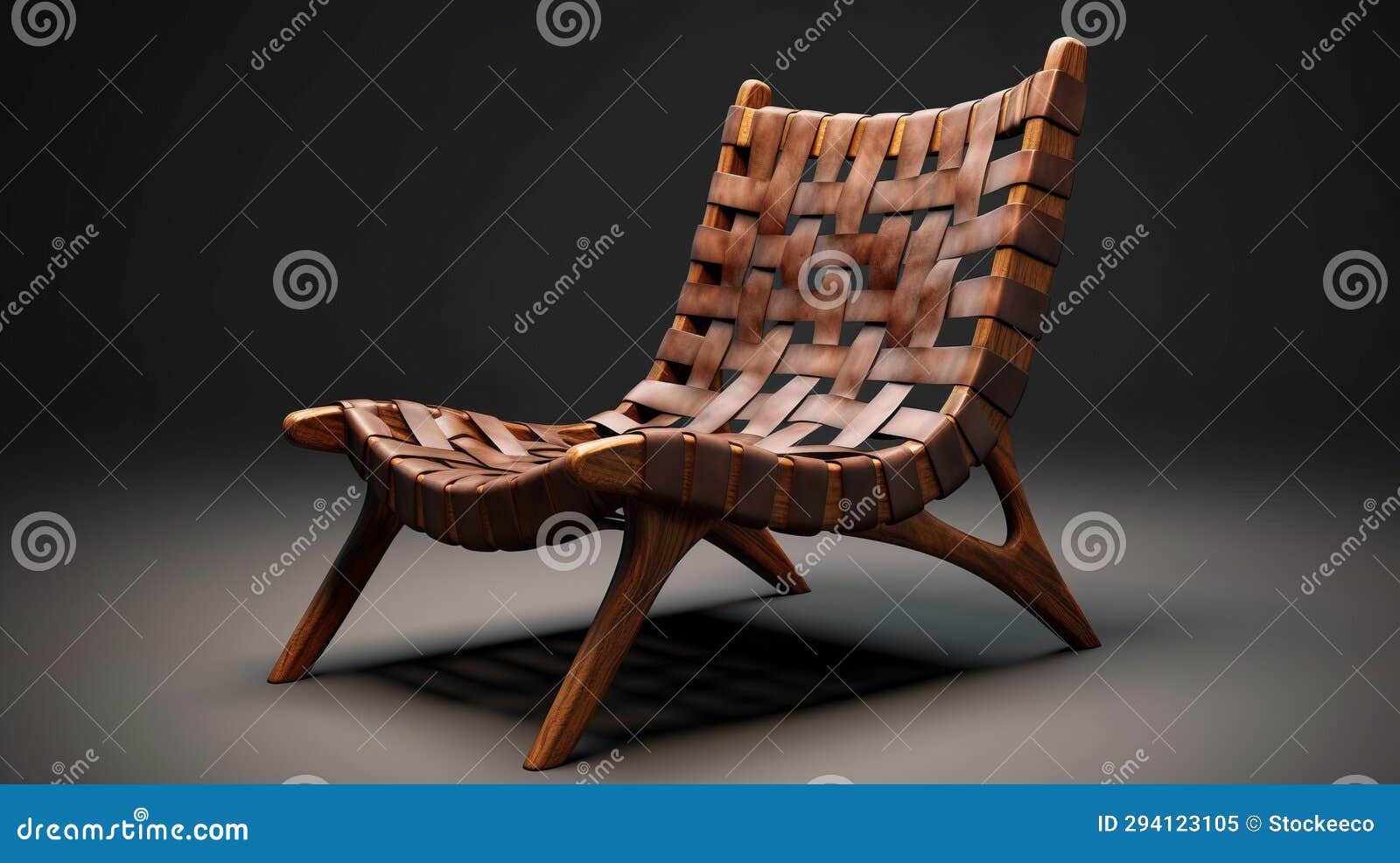 Futon Chair With Wooden Frame - Octane Render Style Royalty-Free Stock ...