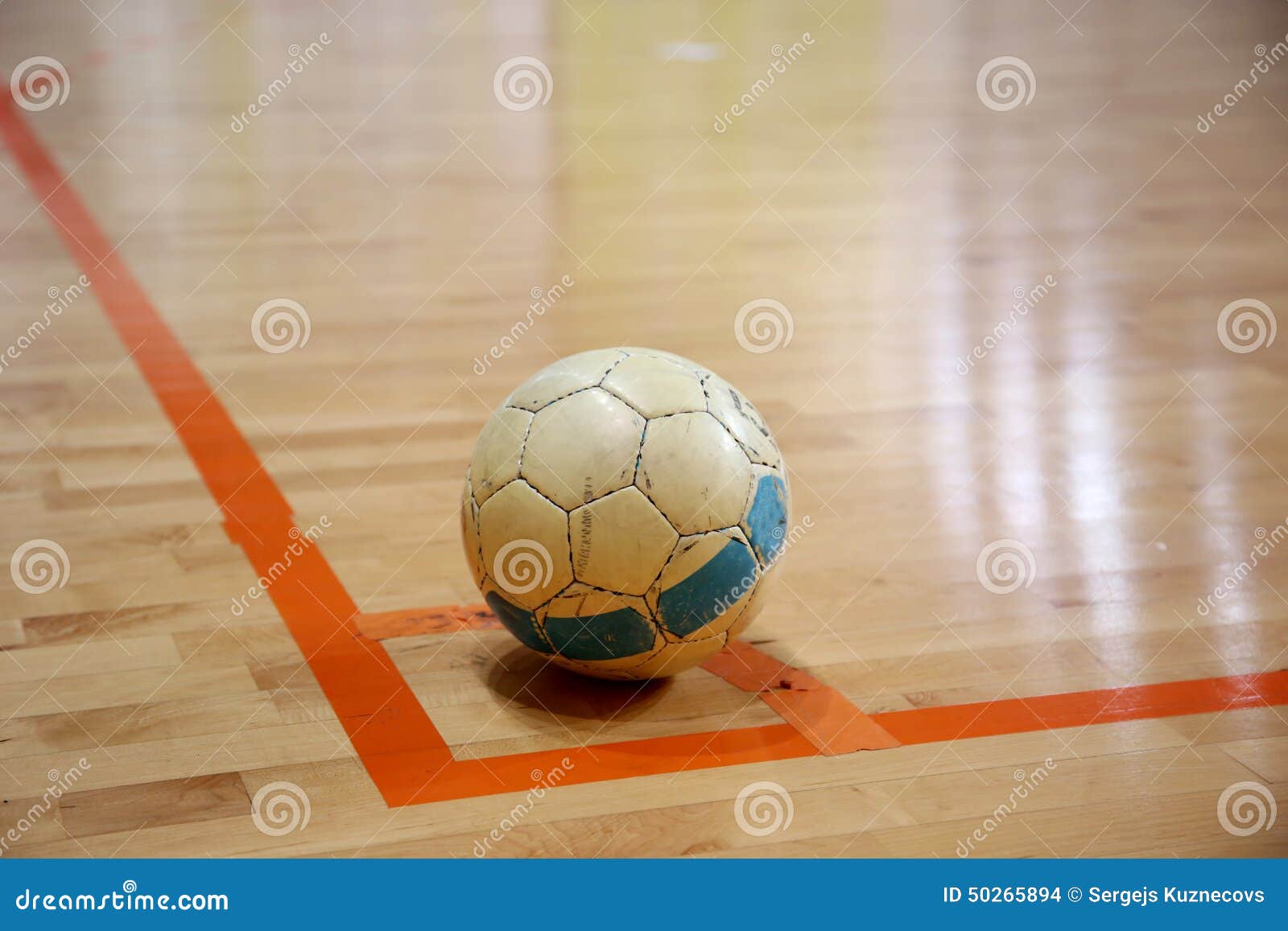 The Futsal Ball on the Corner Stock Photo - Image of corner, material ...