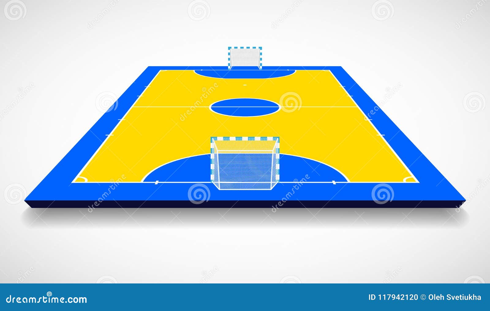 Futsal Court Or Field Top View Illustration. Royalty-Free Cartoon ...