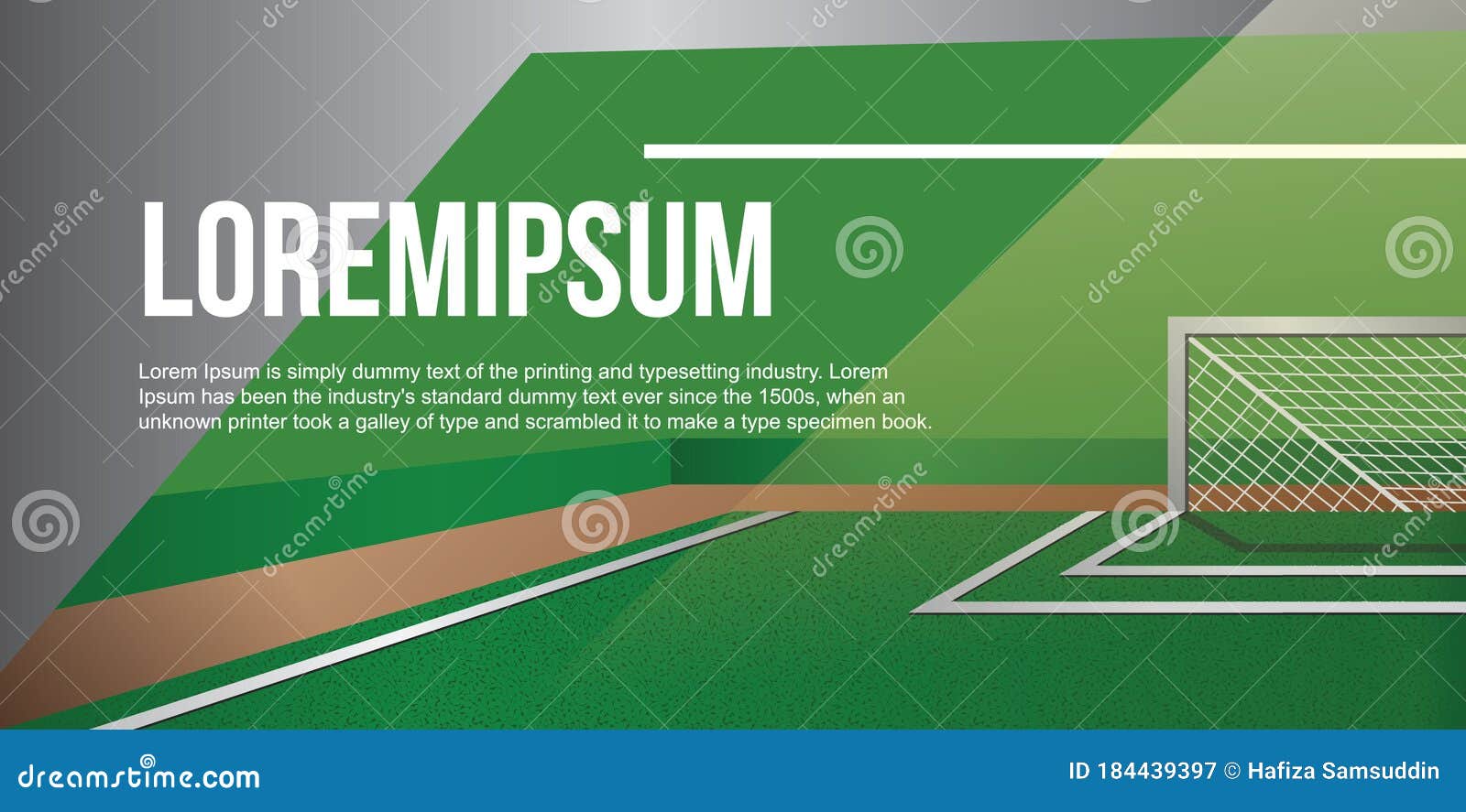 Futsal Court Or Field Top View Illustration. Royalty-Free Cartoon ...