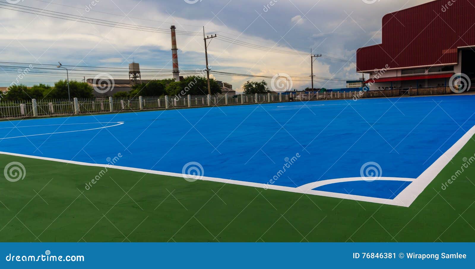 Futsal field stock image. Image of park, gray, ball, construction ...