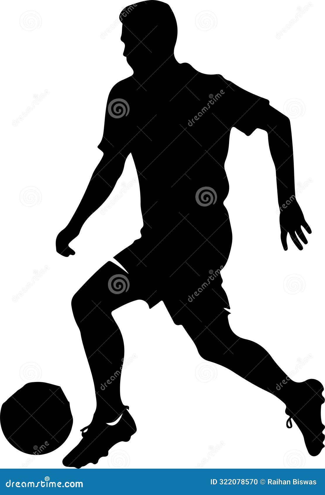 Futsal Football Player Silhouette Vector Soccer Player Stock Vector ...