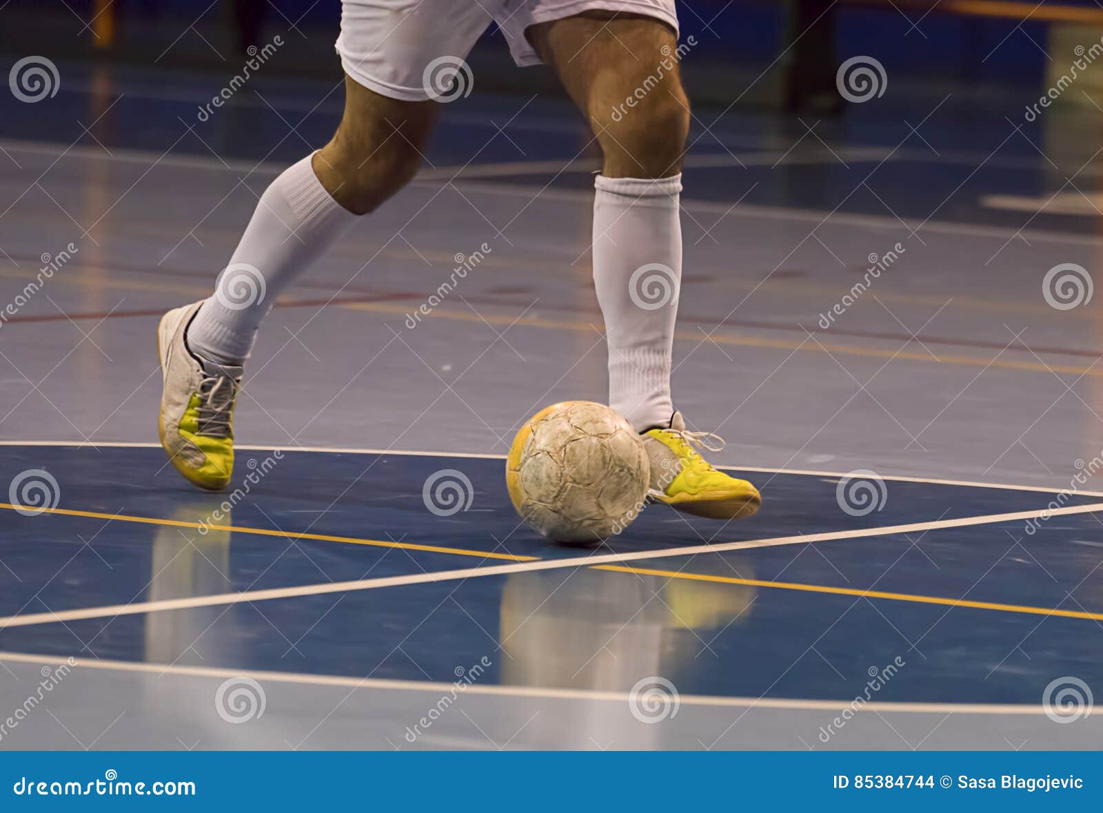 Futsal Player in the Sports Hall Stock Photo - Image of active ...