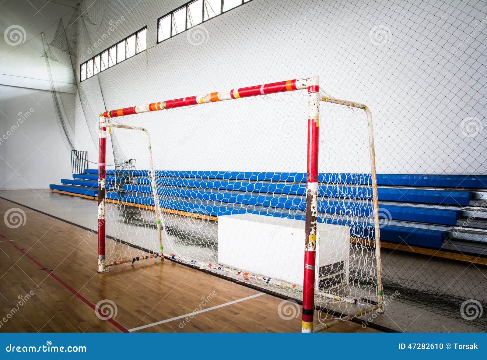 Futsal soccer goal stock photo. Image of arena, empty - 47282610