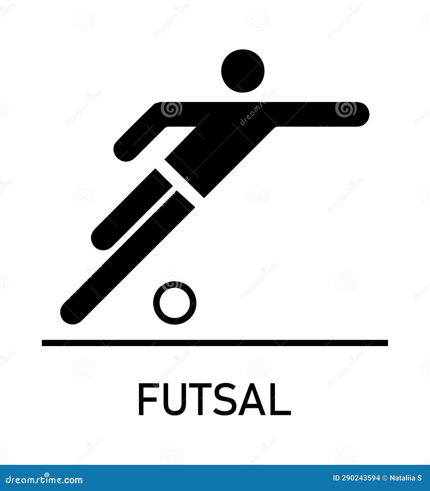Futsal. Vector Pictograms and Icon Stock Vector - Illustration of team ...