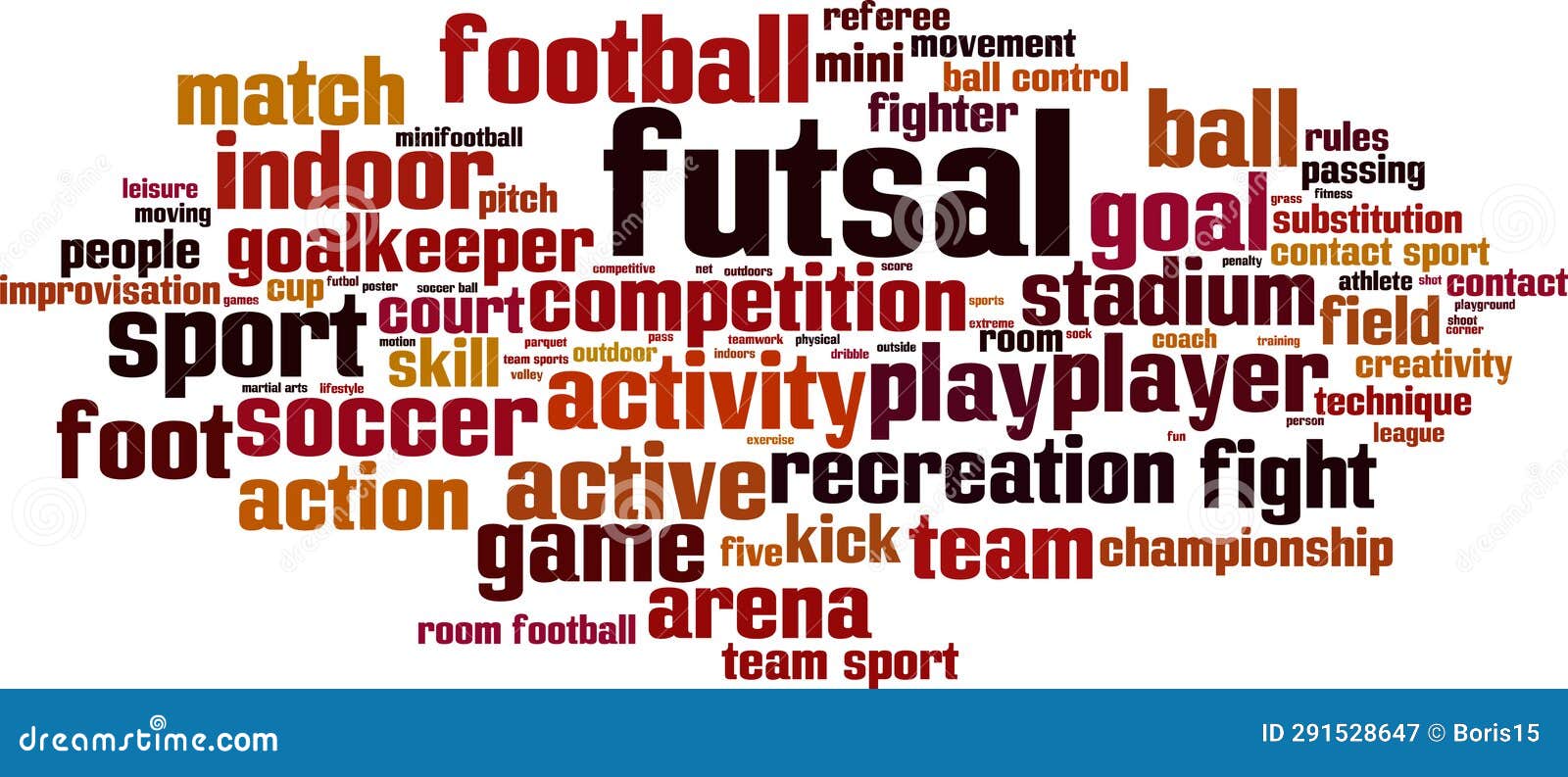 Futsal word cloud stock illustration. Illustration of five - 291528647
